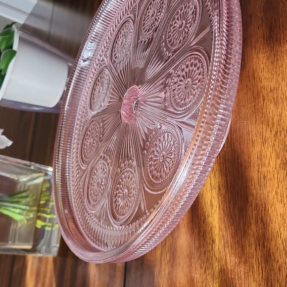 Indiana Glass | Dining | Indiana Glass Pink Glass Pedestal Cake Stand ...